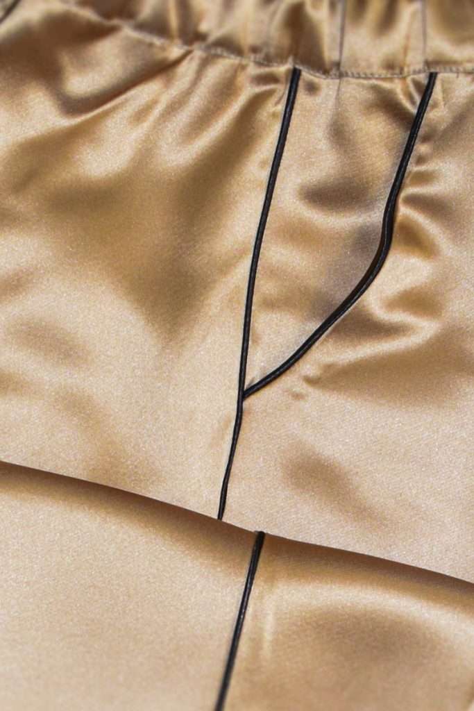 Mens Gold Pajamas Silk PJs | Baturina Homewear