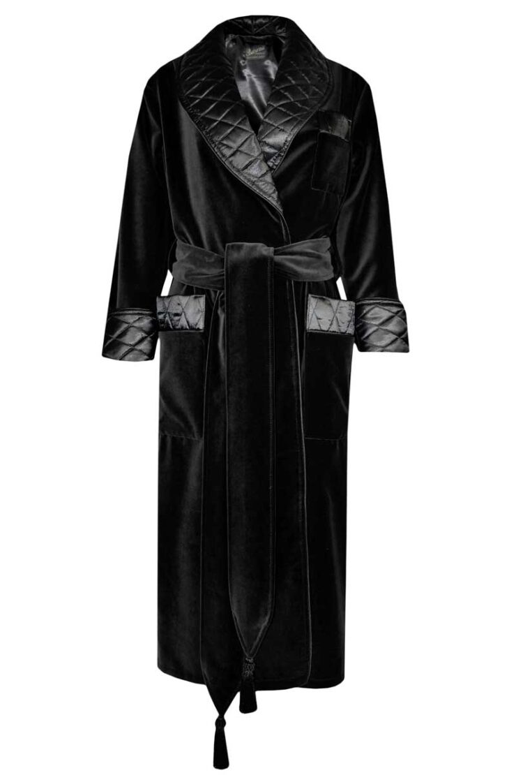 Womens Velvet Robe Dressing Gown Maroon Burgundy Warm Long | Baturina ...
