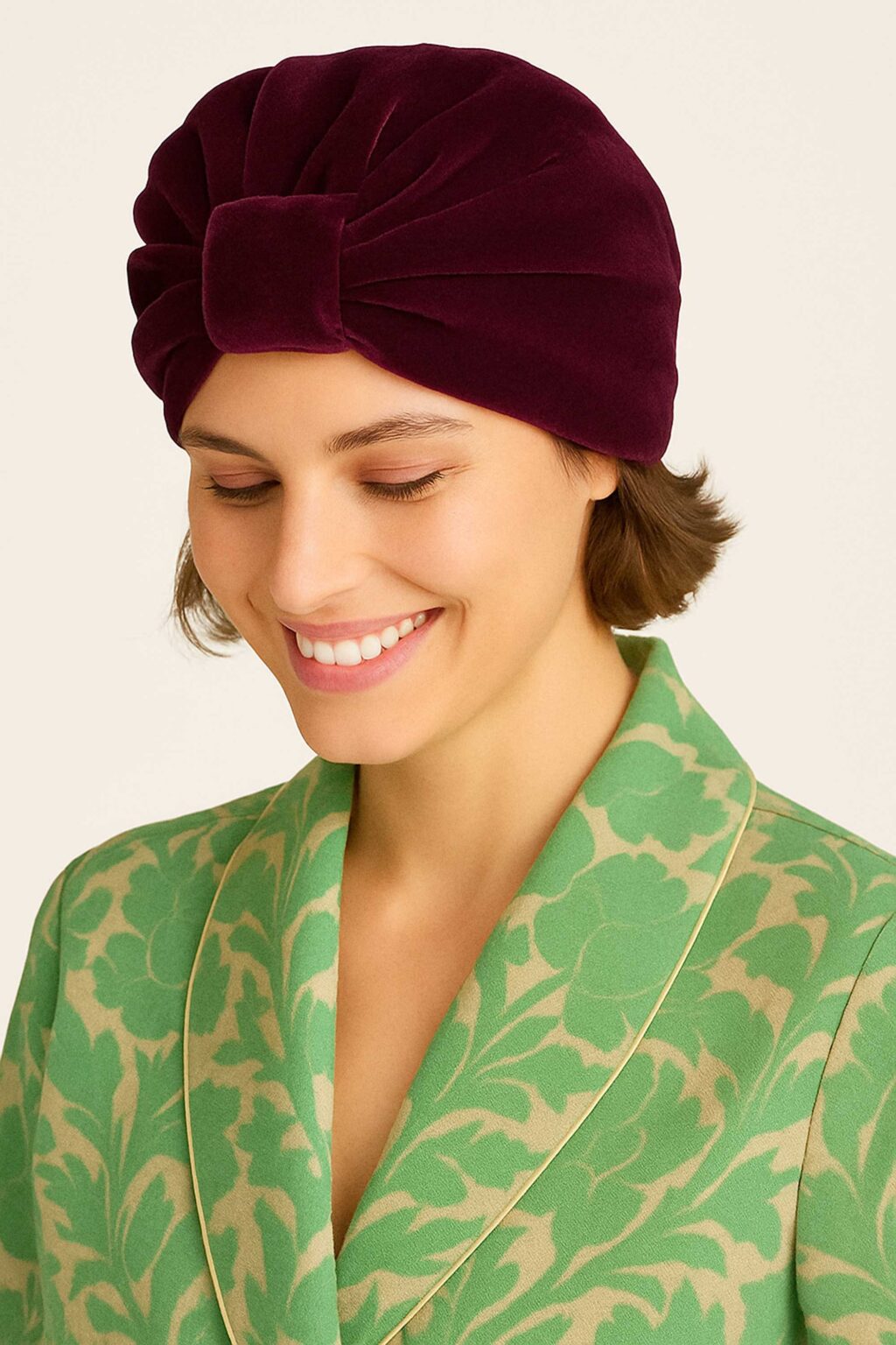 Burgundy Velvet Turban | Women's Headwrap